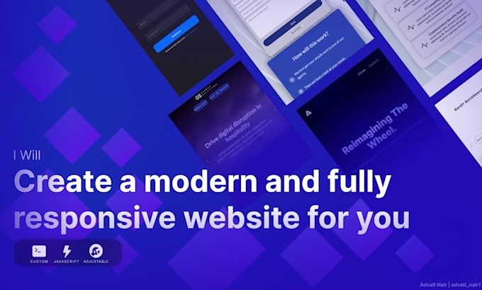 Create a modern, responsive and well designed website by Advait_nair1 ...