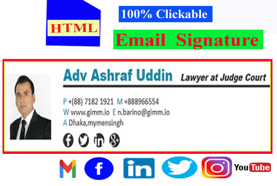 Create html email signature,clickable signature by Arif2416 | Fiverr Create html email signature,clickable signature by Arif2416 | Fiverr