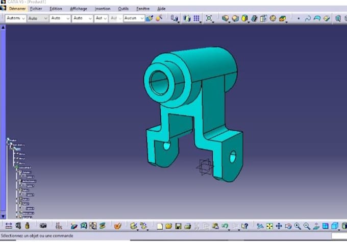Do 2d and 3d modeling in catia v5 by Khouloud21 | Fiverr