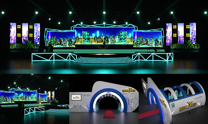 Create unique 3d concert event stage design with render by Tapas ...