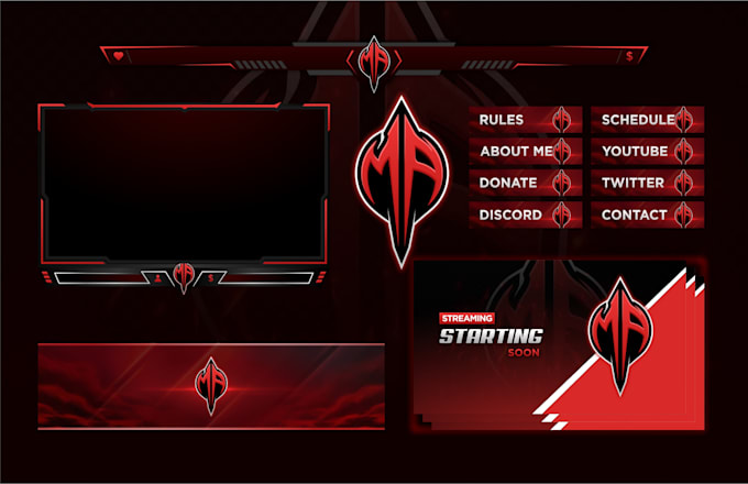 Design twitch facebook youtube overlay for your stream by Neze_art | Fiverr