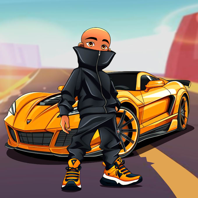 Draw a custom cartoon character for your brand by Darkstreamart | Fiverr