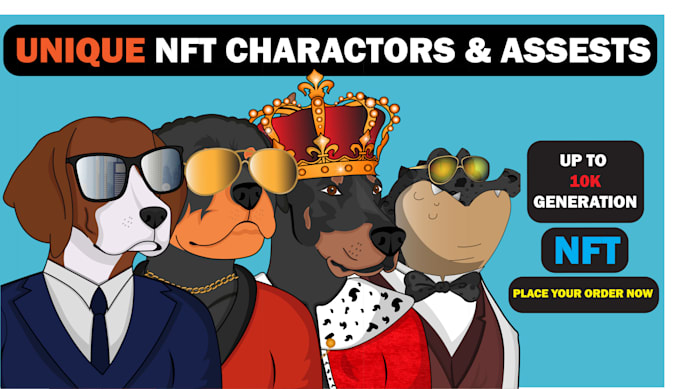 Draw custom nft character with accessories and generate 10k by ...