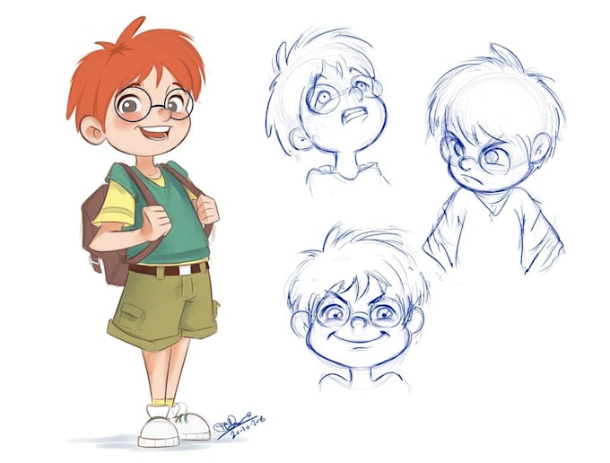 Draw original character design by Loloart | Fiverr