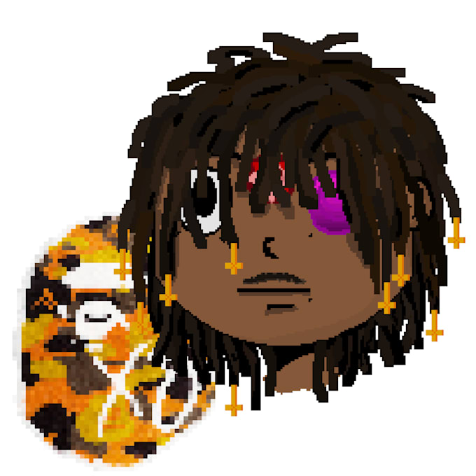 Make a pixel art style character of rap hip hop music by Lupyluup | Fiverr