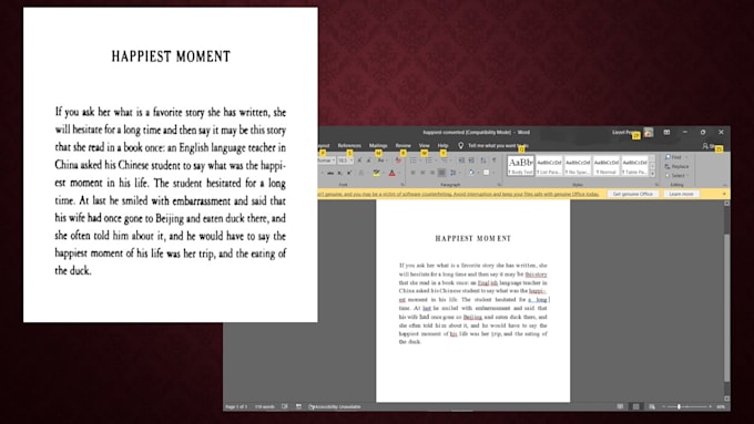 Retyping bundles of english pages using ms word by Lfalcon_1124 | Fiverr