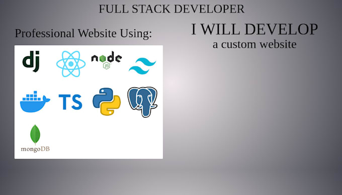 Build a custom website using reactjs, django or nodejs by Kitetesh | Fiverr