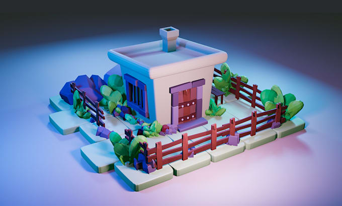 Create low poly 3d game assets props and low poly 3d model by ...