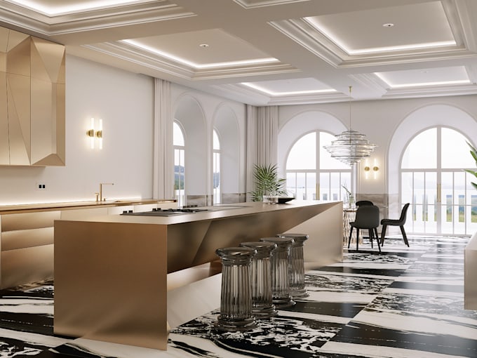 Model and render super high end residential interiors by Peterschmidtt ...