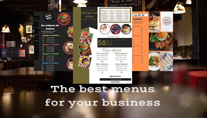 Design menus for your business by Joseeduardo329 | Fiverr