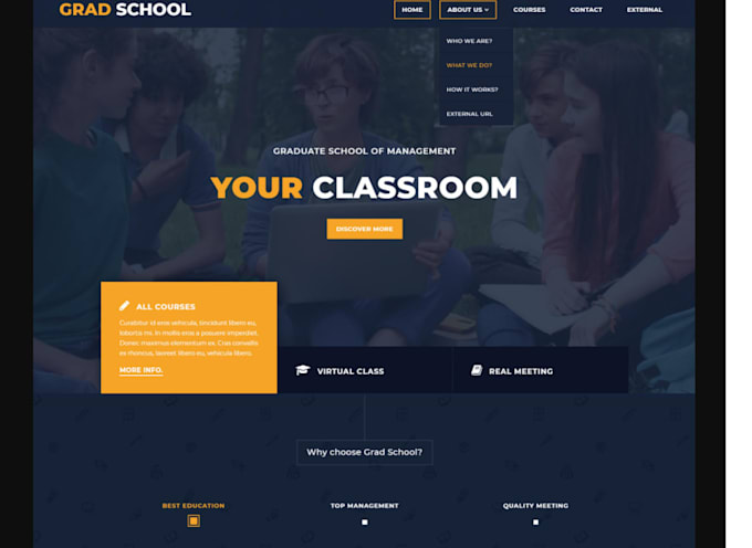 Create clean and responsive webpage using html, css, javascript and ...