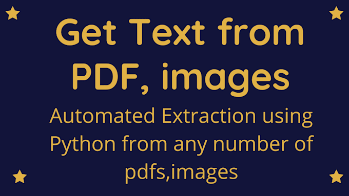 Text extraction from pdfs and images by Raza_benign | Fiverr