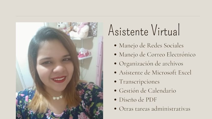 Tu asistente virtual personal by Vanesaquijada | Fiverr