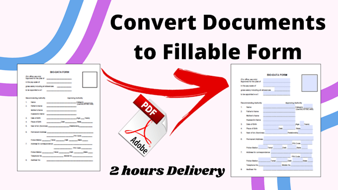 Convert your documents into fillable forms by Roselozano | Fiverr