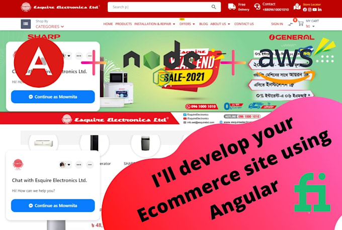 Develop your ecommerce site using angular by Ikbalangular | Fiverr