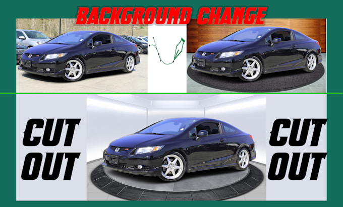 Car photo background remove and drop shadow by Solaimansarker | Fiverr