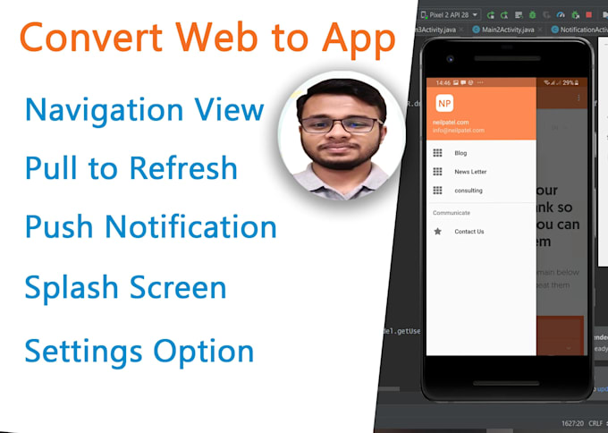 Convert any website to android app by Xoventech | Fiverr