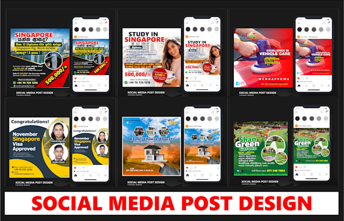 Design custom social media posts by Pwgssooriyagoda | Fiverr