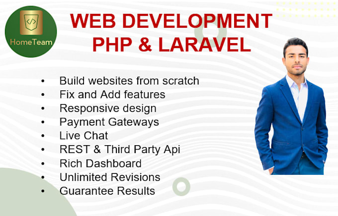 Design,develop,add features and fix websites using php laravel by ...