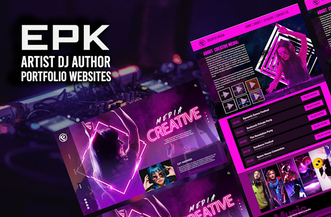 Design develop artist website epk sheet, press kit,media kit by ...