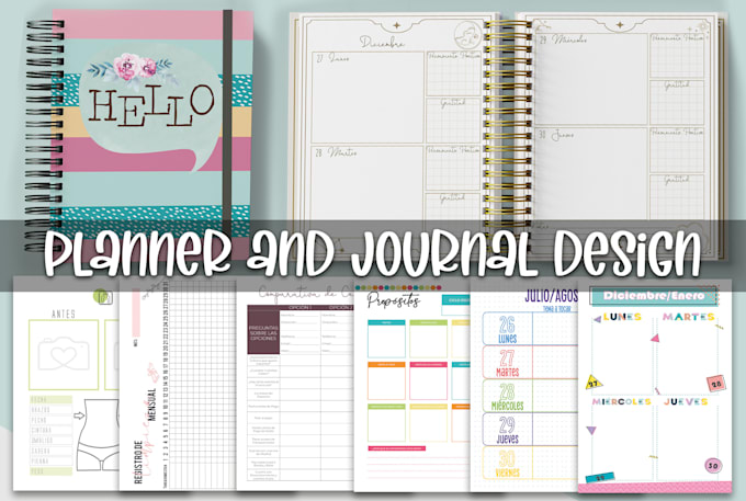 Create cute printable planner journals with or without dates by ...