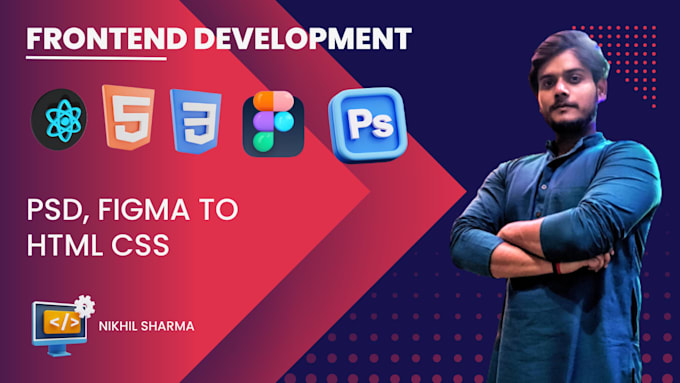 Convert figma, psd to html css responsive by Nikhil101001 | Fiverr