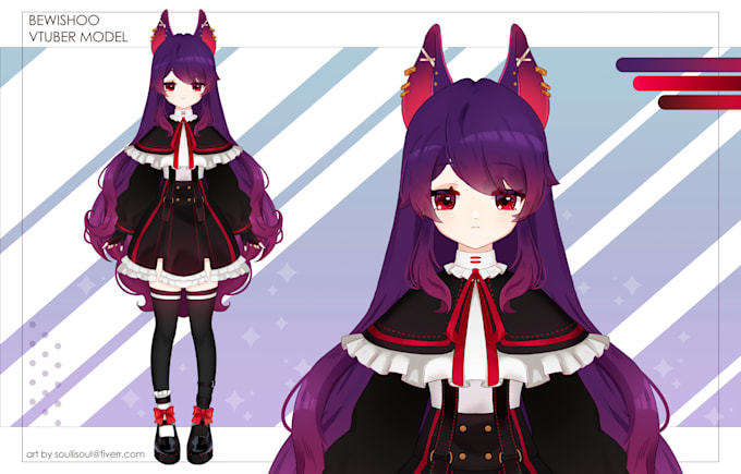 Create cute professional live2d vtuber model ready to rig by Soullisoul ...