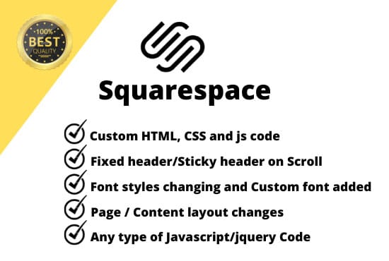 Add Custom Html Css And Js Code To The Squarespace Website By Web
