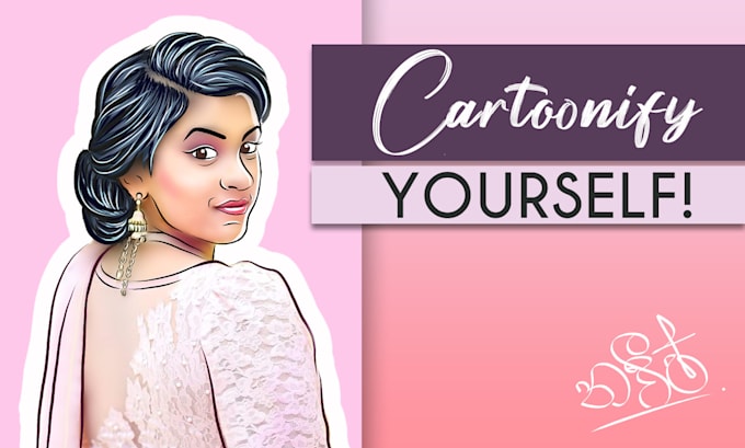 Draw you as a cartoon by Nadz_sl | Fiverr