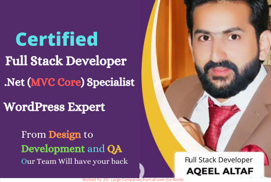 Develop A Dot Net Mvc Core Web Application Or Fix Bugs By