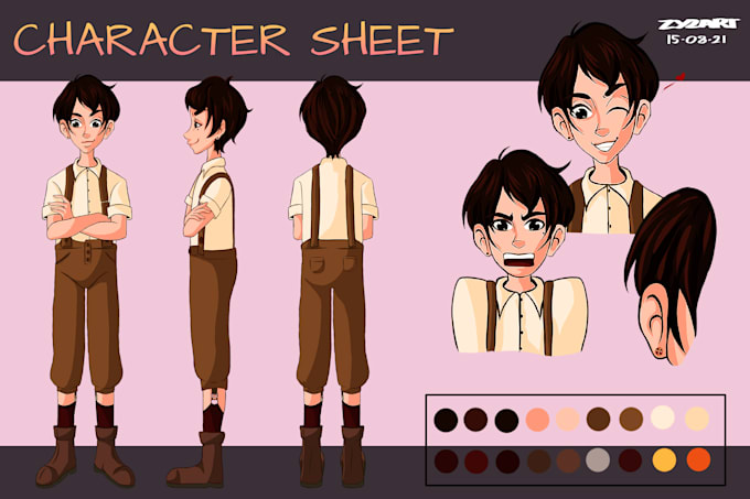 Create a reference sheet your oc by Aizzelle | Fiverr