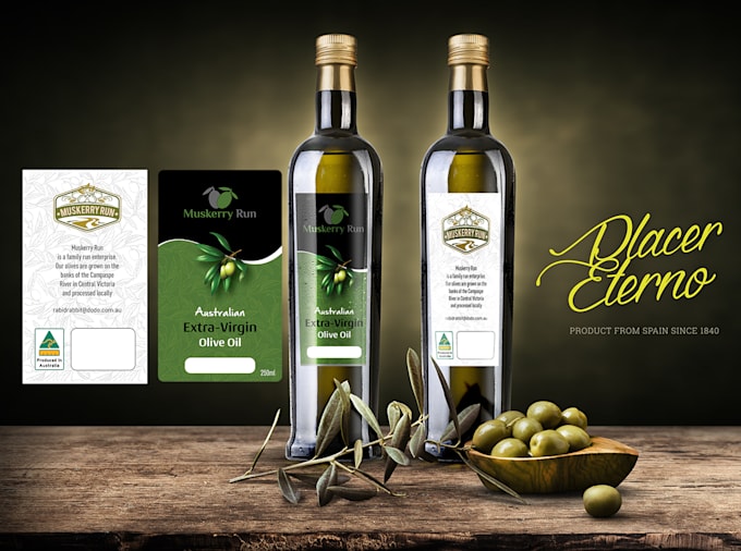 Design premium olive oil label by Isti35ahmmed | Fiverr