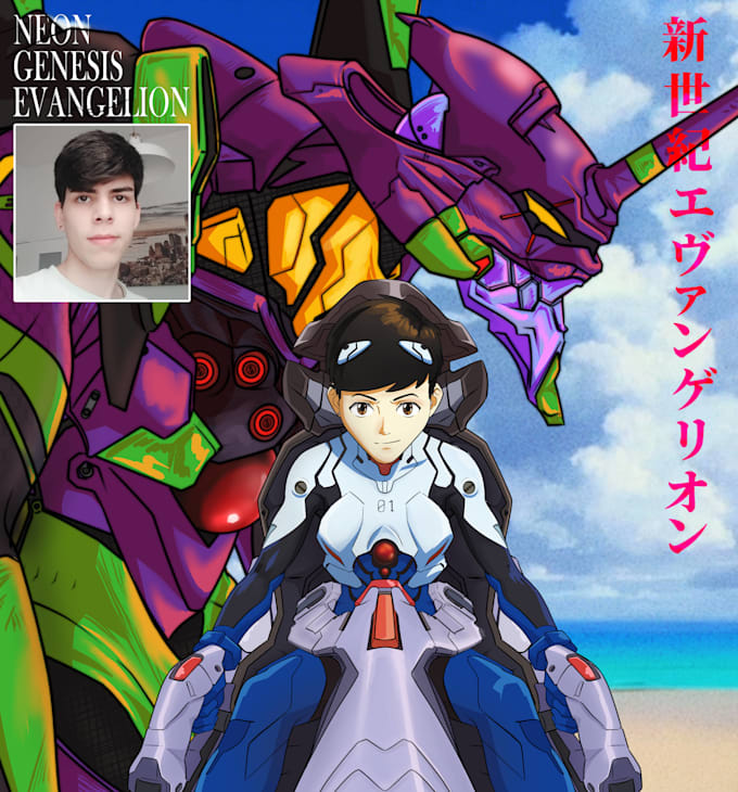 Draw a quality evangelion portrait or avatar by Pktenshi | Fiverr