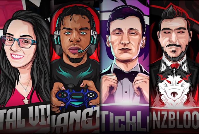 Draw a detailed avatar logo illustration realistic by Studiovault21 ...