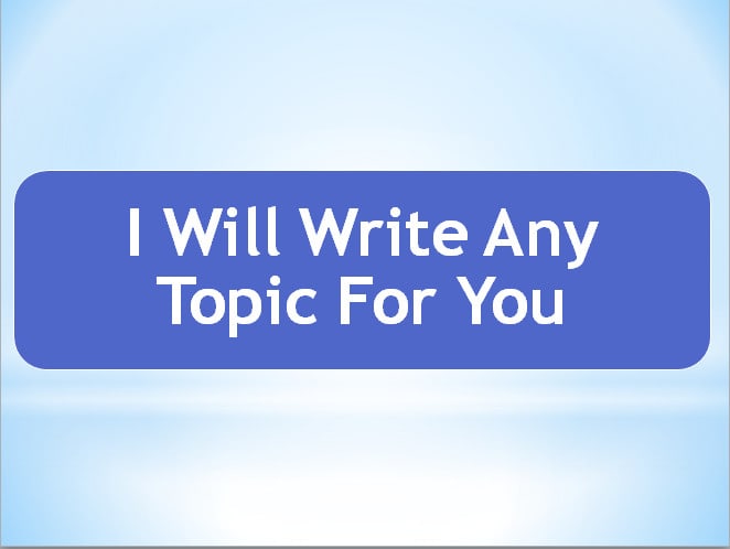 Write any topic for you by Seamless2021 | Fiverr