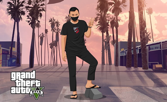 Draw gta style into vector art portrait from your photo by Dimasagungp ...