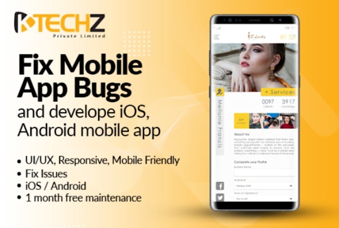 Fix mobile app bugs and develop ios android mobile app by Ktechz_pvt ...