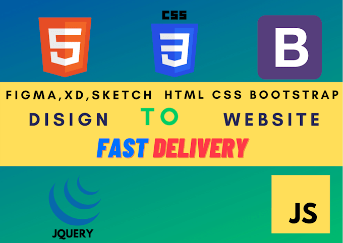 Be your front end developer, convert your design to html css bootstrap by Muntasirrahmed | Fiverr