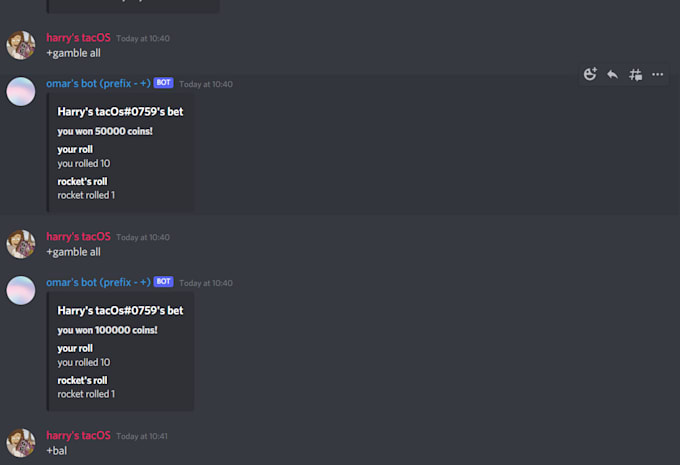 Program a high quality discord bot to suit your needs by Omarllj | Fiverr
