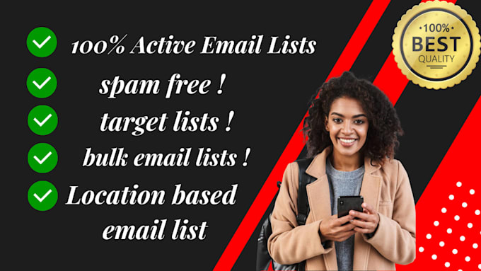 Best quality emails list in bulk for any niche or country by Creator ...