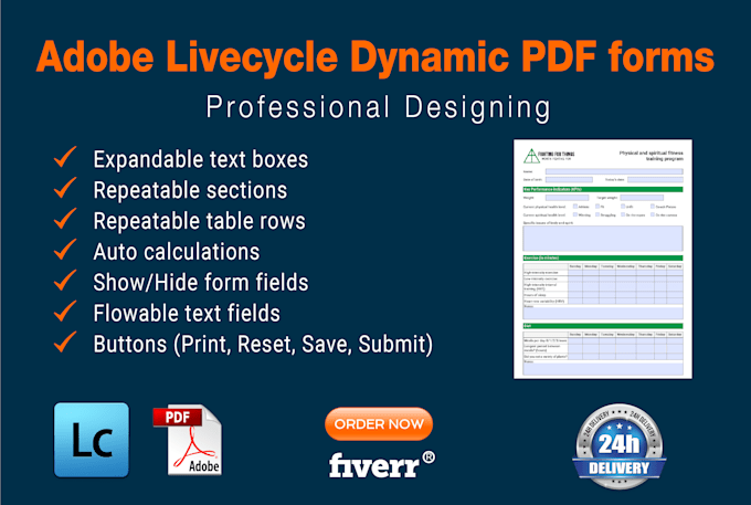 Create expandable interactive pdf form in livecycle by Nadeem3275 | Fiverr