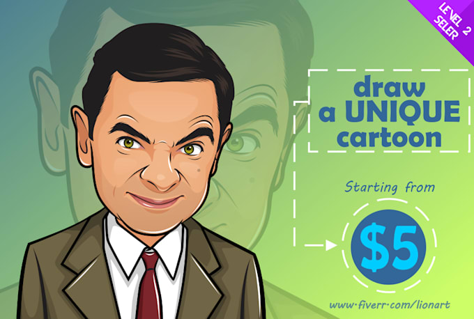 Draw professional and unique portrait cartoon of you by Lionart | Fiverr