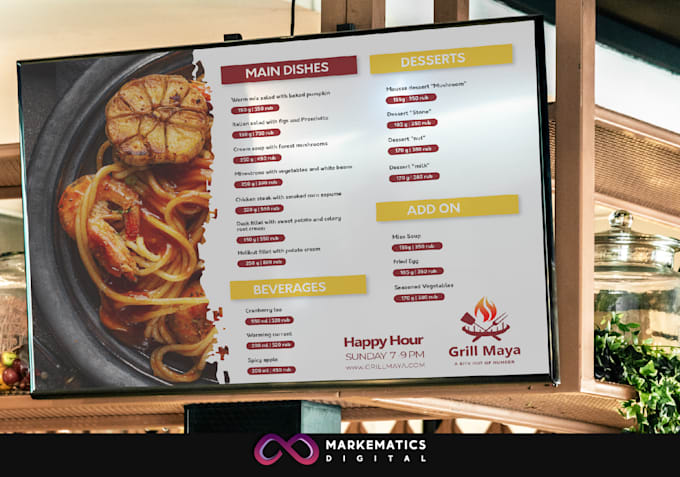 Design classic digital menu by Md_designstudio | Fiverr