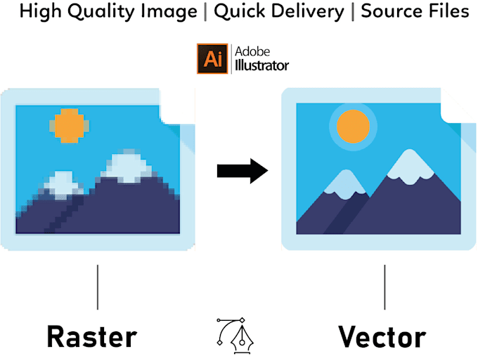 Convert, vectorize, trace, recreate raster image in adobe illustrator ...