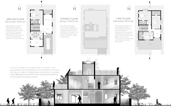 Make architectural presentation sheets in photoshop by Anjaninegi | Fiverr