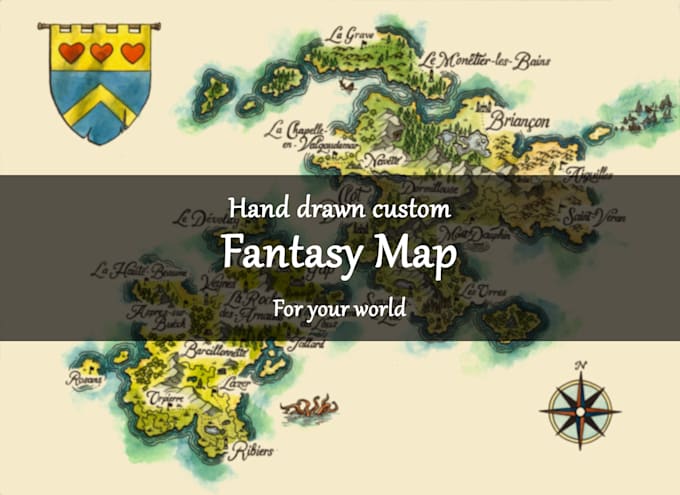 Create a custom fantasy map for you by Lawsselheim | Fiverr