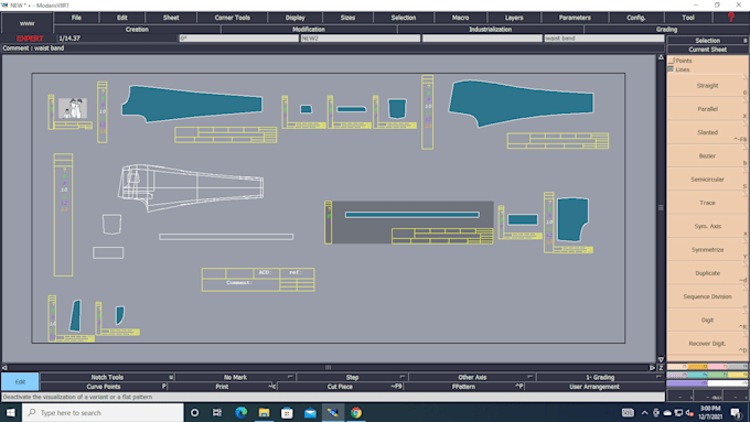 3d pattern making dxl rul file by Ideaspattern | Fiverr