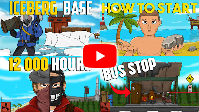 Draw you a rust cartoon thumbnail by Tristannnx | Fiverr