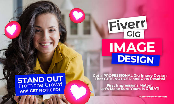 Design a dynamic fiverr gig design image that gets noticed by ...