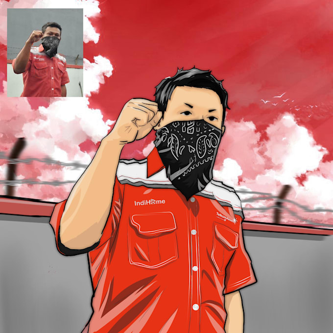 Redraw your photo with cartoon portrait by Abdulazs | Fiverr